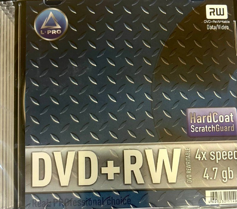 Диск DVD+RW 4.7GB L-PRO 4X перезаписываемый с особоплотным покрытием упаковка 10шт(114004)