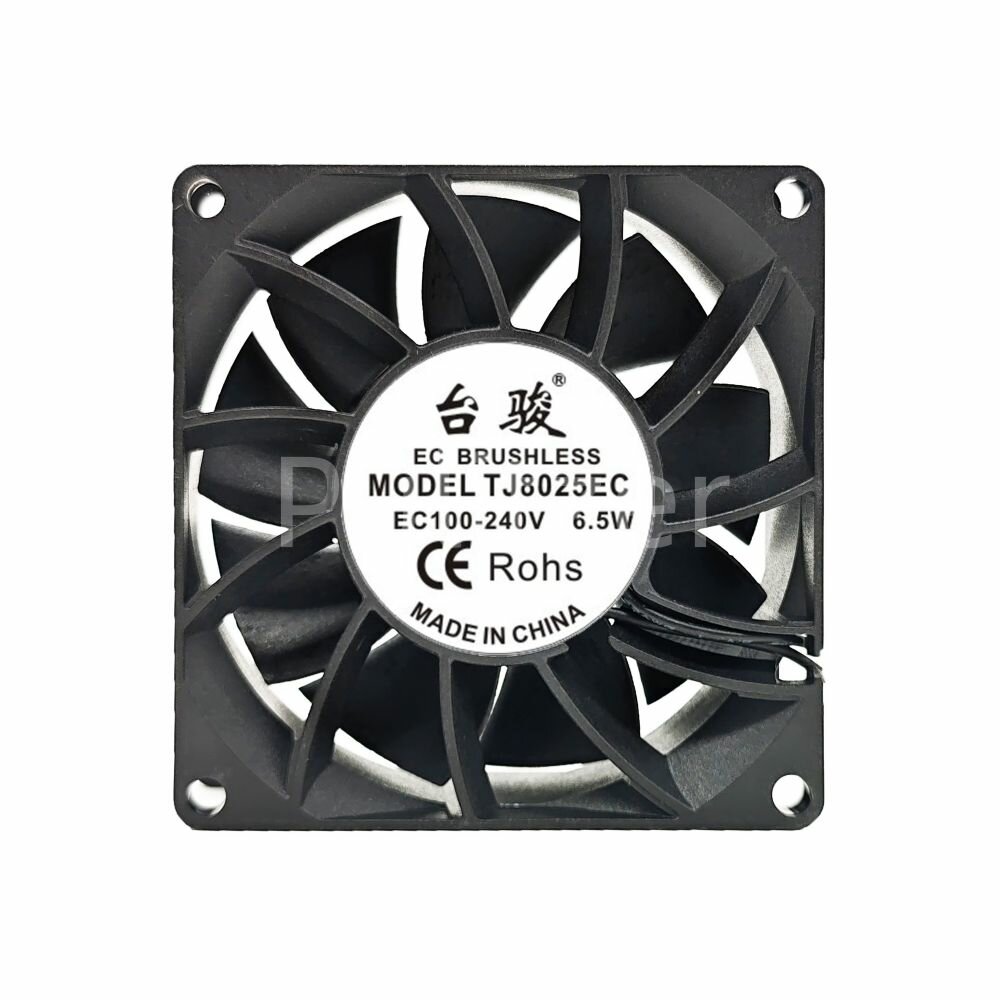 Охлаждающий вентилятор TJ8025EC 80*80*25 мм 6,5 Вт 4000 об/мин 100-240 В