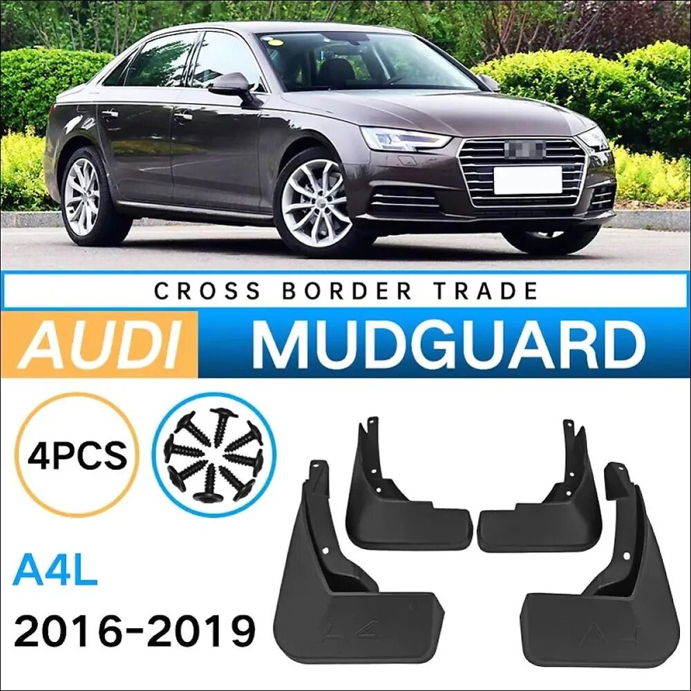 Крыло автомобильное Audi A4L для легковых автомобилей, комплект 4шт, черного цвета