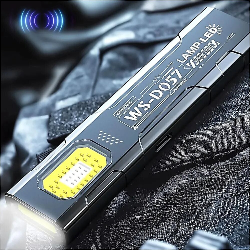 Фонарь ручной WS-D057 LED 550 люмен 5 режимов освещения регулировка яркости и цветов черный — фото 1