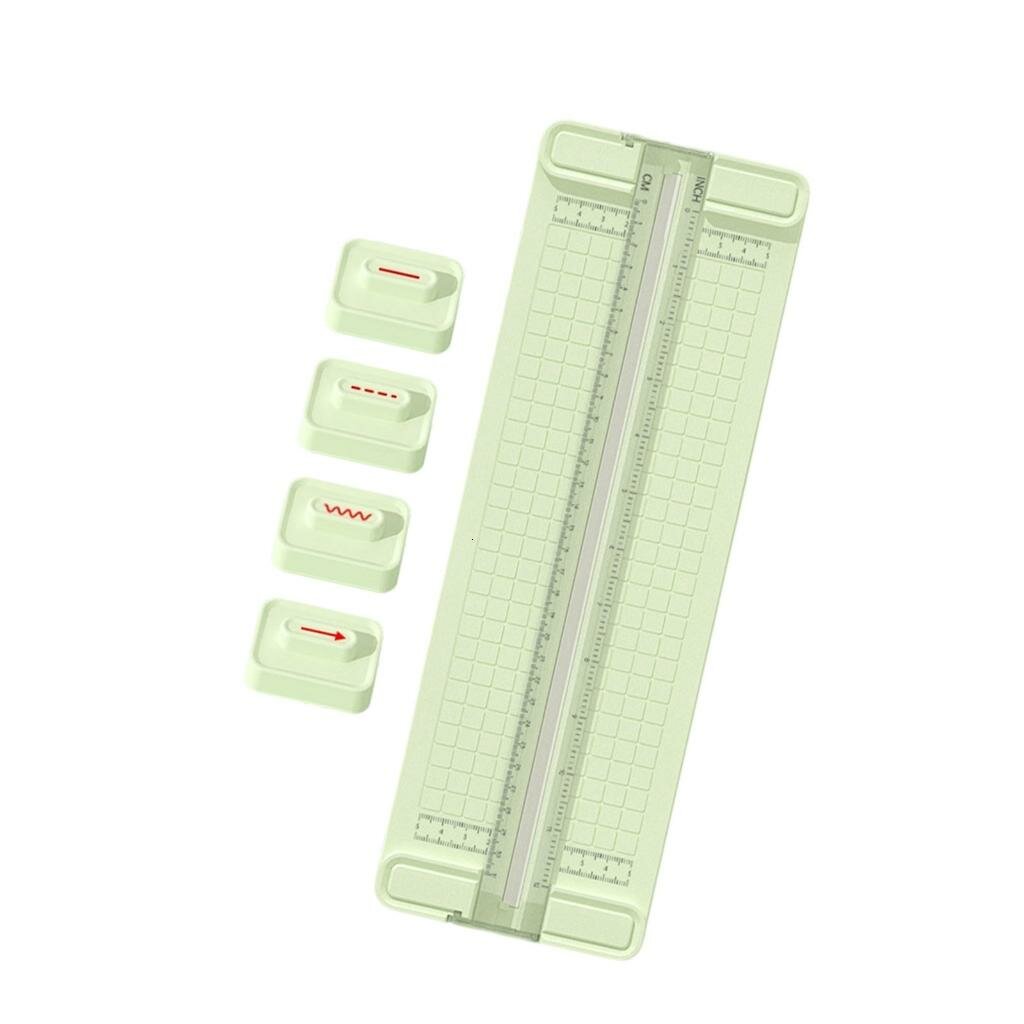 4-в-1 двухсторонний резак для бумаги, Зеленый