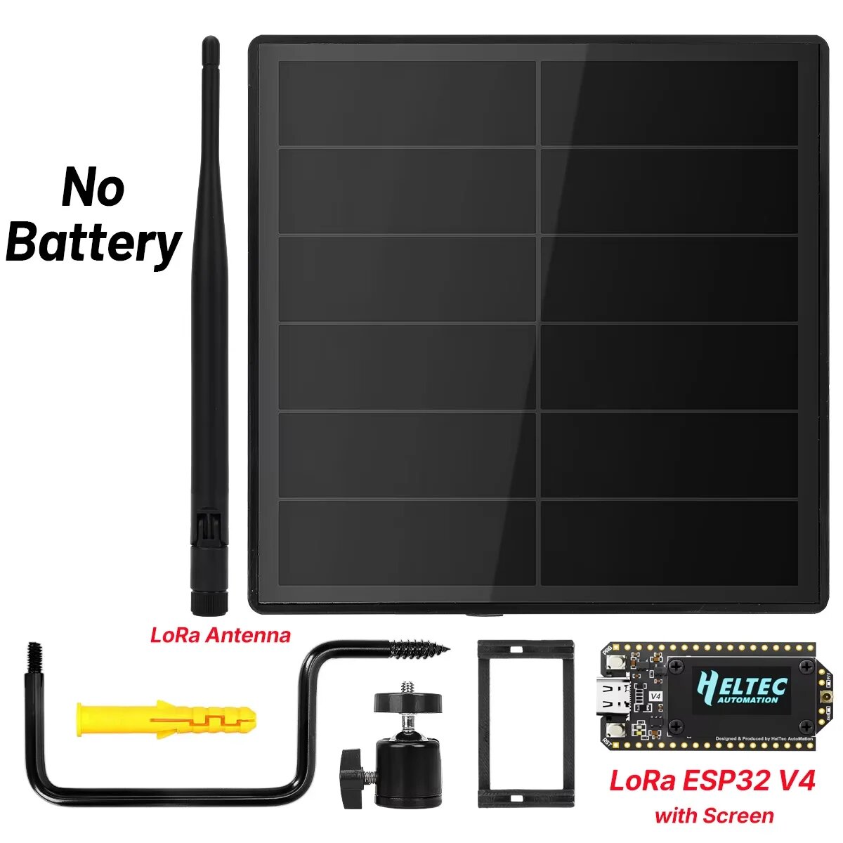 Солнечный ретранслятор Heltec LoRa ESP32 V4 с антенной 868Mhz