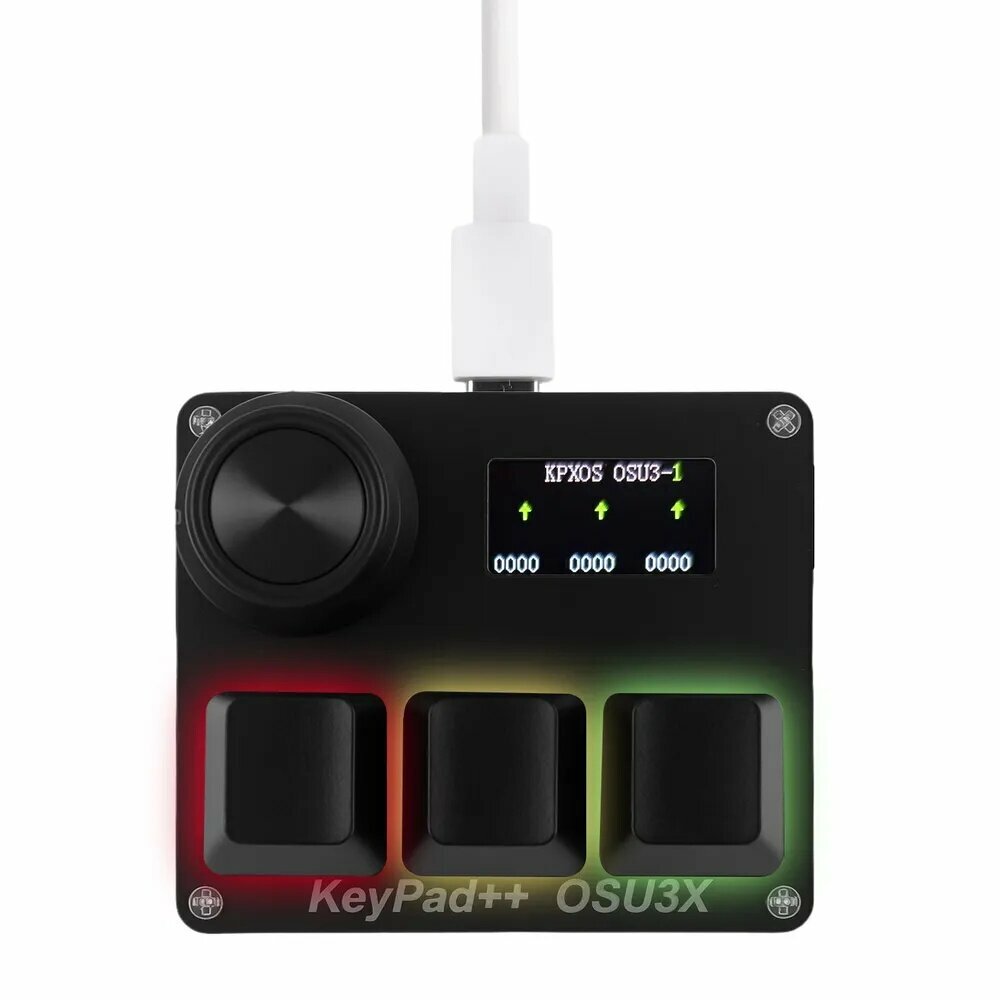 Sayodevice Игровая клавиатура обновленная версия SayoDevice O3C с большим количеством функций, KPXOS OSU3X, Русская раскладка, черный