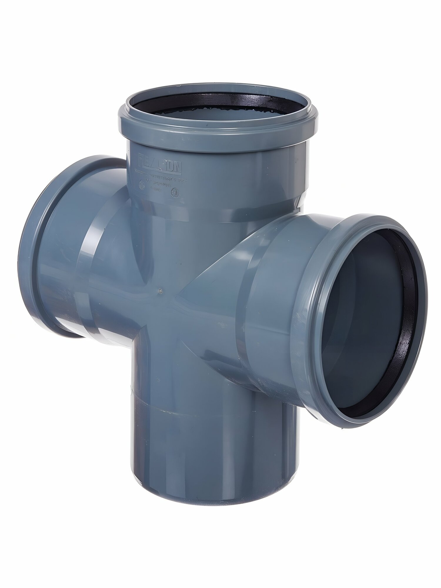 Крестовина канализационная одноплоскостная, 110х110х110 мм, 90 °, Мультимирпласт, полипропилен, КР ВК 110/110/110/87.5