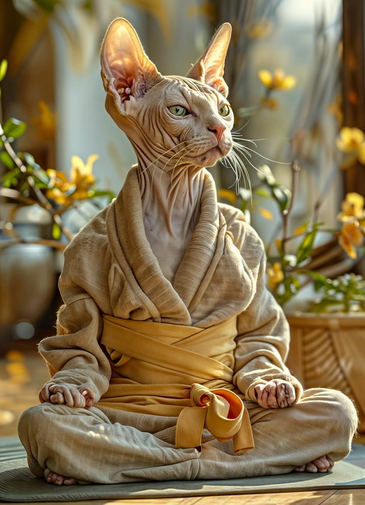Алмазная Мозаика "Гламурный Сфинкс Кот, Кошка, Кошечка" 40х50 См Алмазная Вышивка / Картина Стразами Подарков / Украшения
