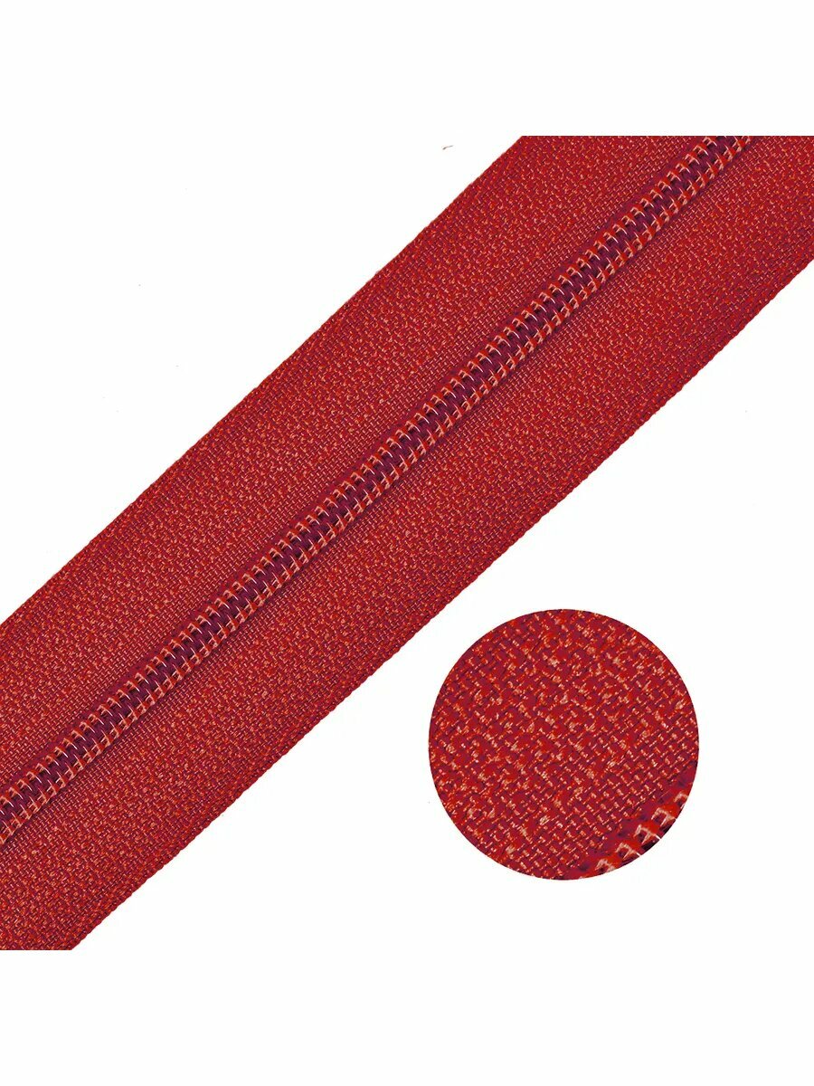 Молния рулонная тип 3 цв. F148 красный уп.200м