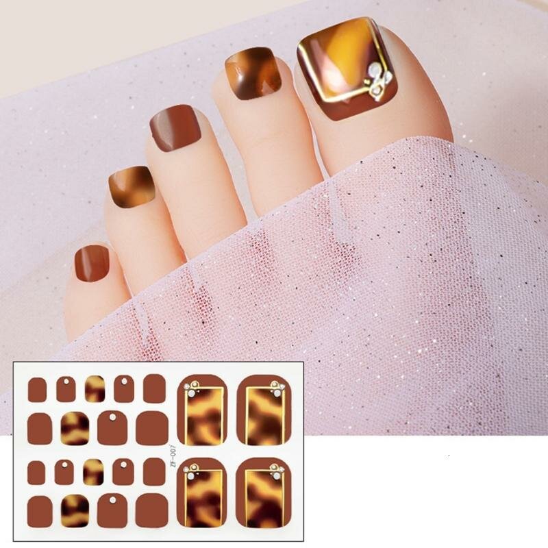 Водонепроницаемые наклейки для ногтей на пальцах ног, 0007