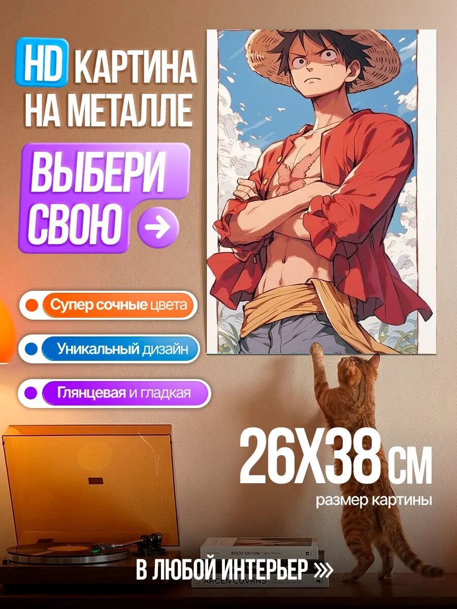 Картина на HD металле Манки Д. Луффи