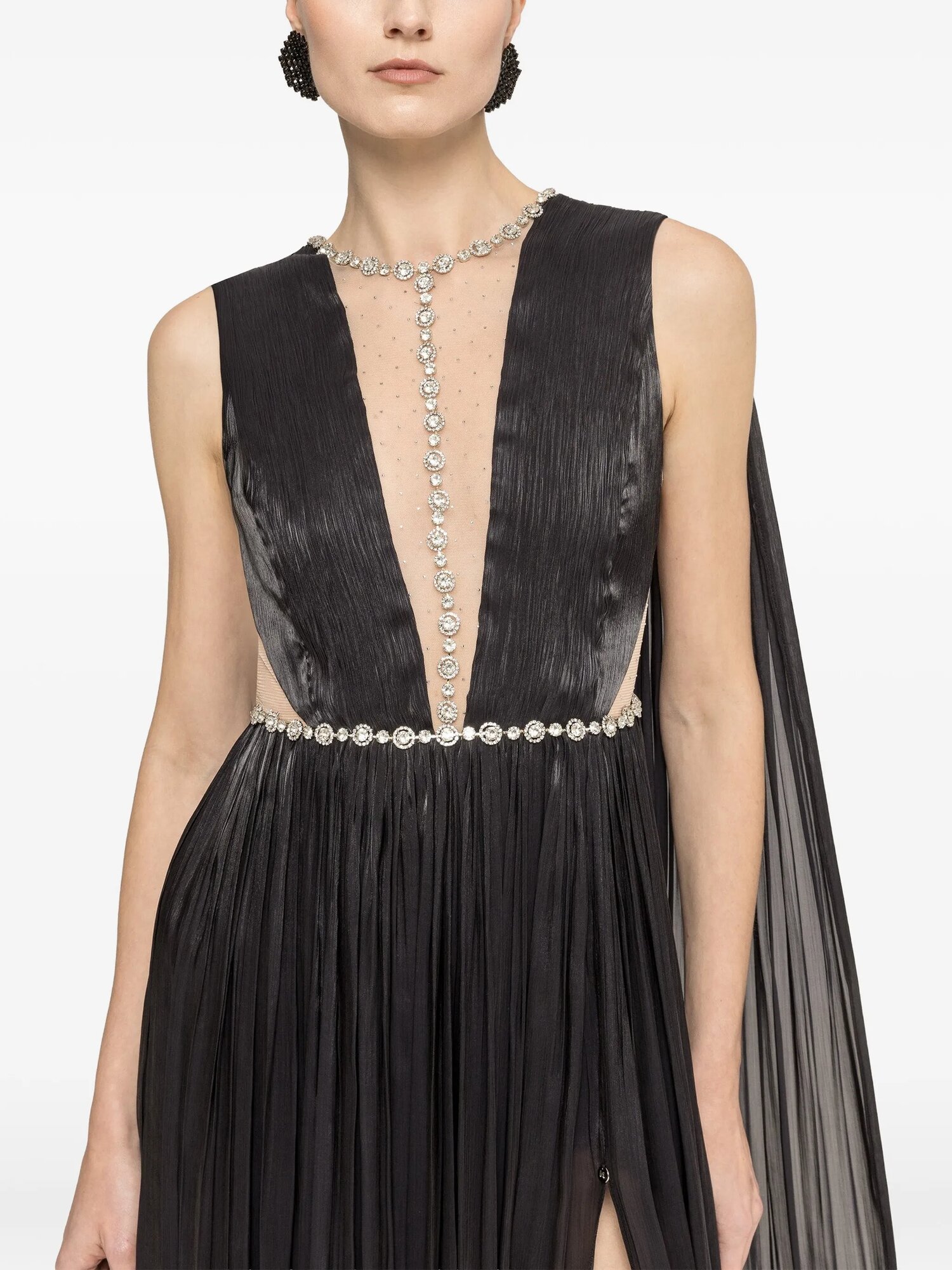 Платье Crystal embellished chiffon dress