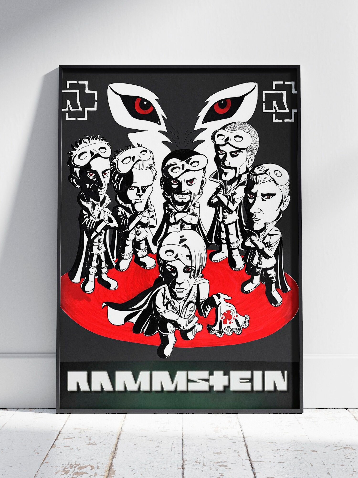 Плакат на стену для интерьера Rammstein (Рамштайн 9) - Постер по музыке и артисту формата A4 (21x30 см)