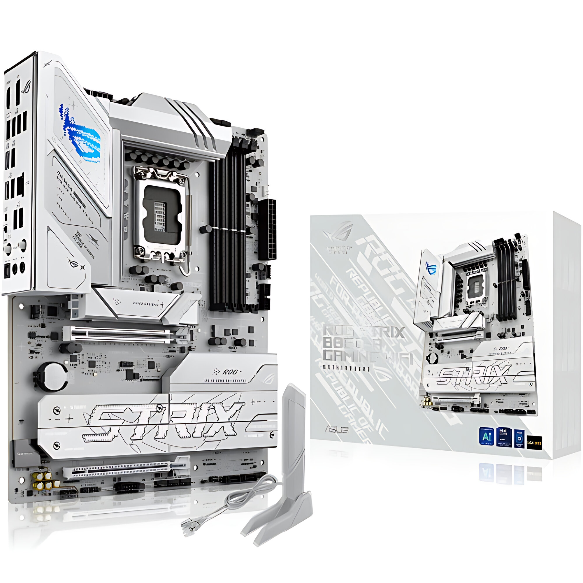 Материнская плата ASUS ROG STRIX B860-A GAMING WIFI (LGA1851/B860/4xDDR5/2xPCI-Ex16/4xM.2/Wi-Fi/BT/SB/GLAN/HDMI/DP/ATX)
