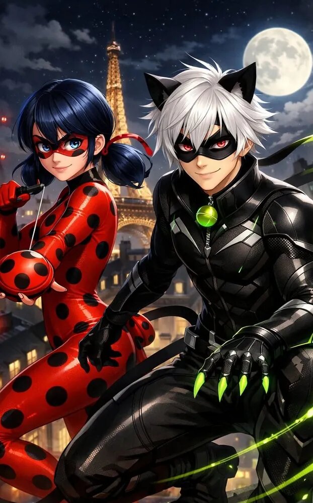 Алмазная Мозаика "Мультфильмы Леди Баг" 30х40 См Алмазная Вышивка / Картина Стразами Подарков / Украшения