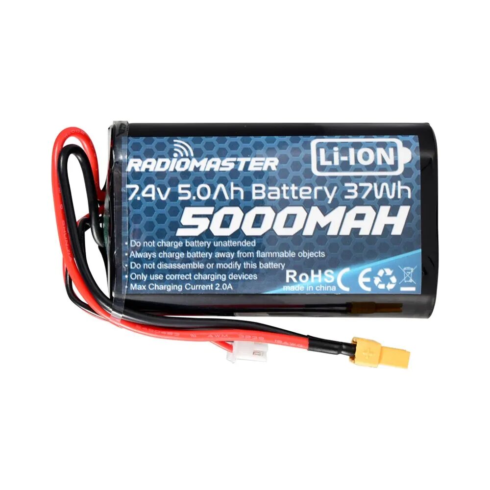 7,4V 2S для радиоуправляемого передатчика TX 12/TX 16/TX 16S/Boxer 5000mah