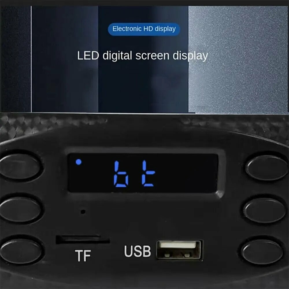 Автомагнитола 1 Din с FM-радио, USB, TF, MP3-плеером, Bluetooth (черная)