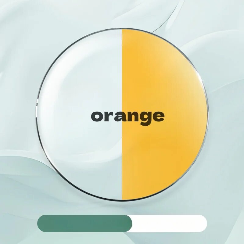 Фотохромные линзы Myopia orange, оранжевый, индекс 1.61