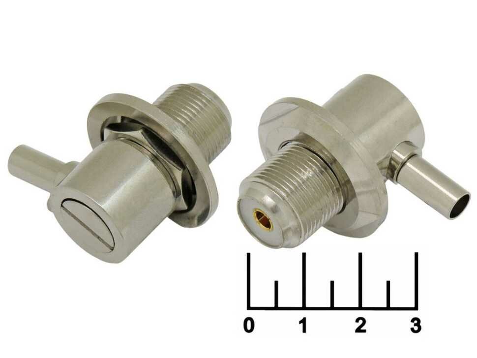 Разъем UHF гнездо (PL-259) обжимной RG-58 (U-221F) (угол)