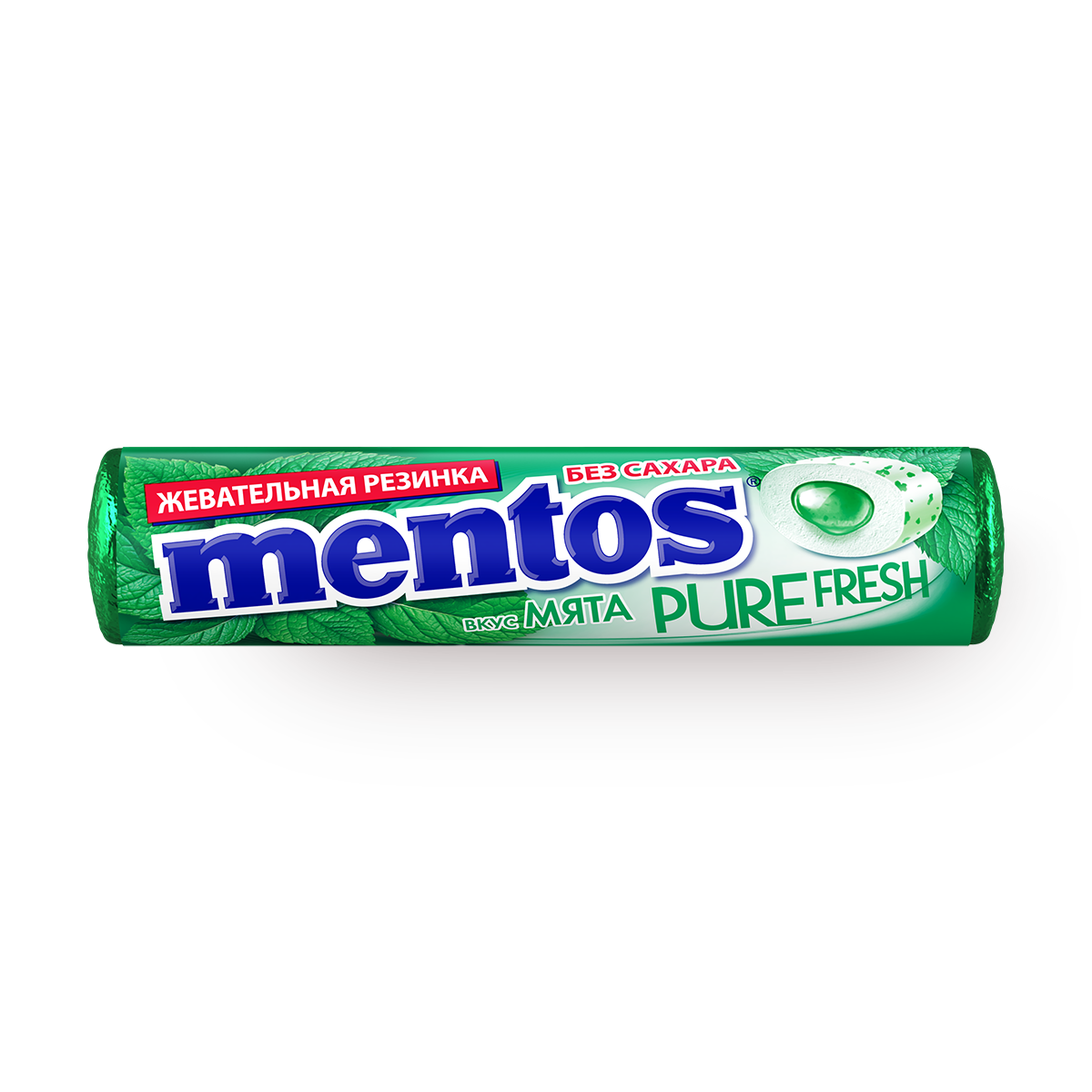 Жевательная резинка Mentos Pure White нежная мята без сахара