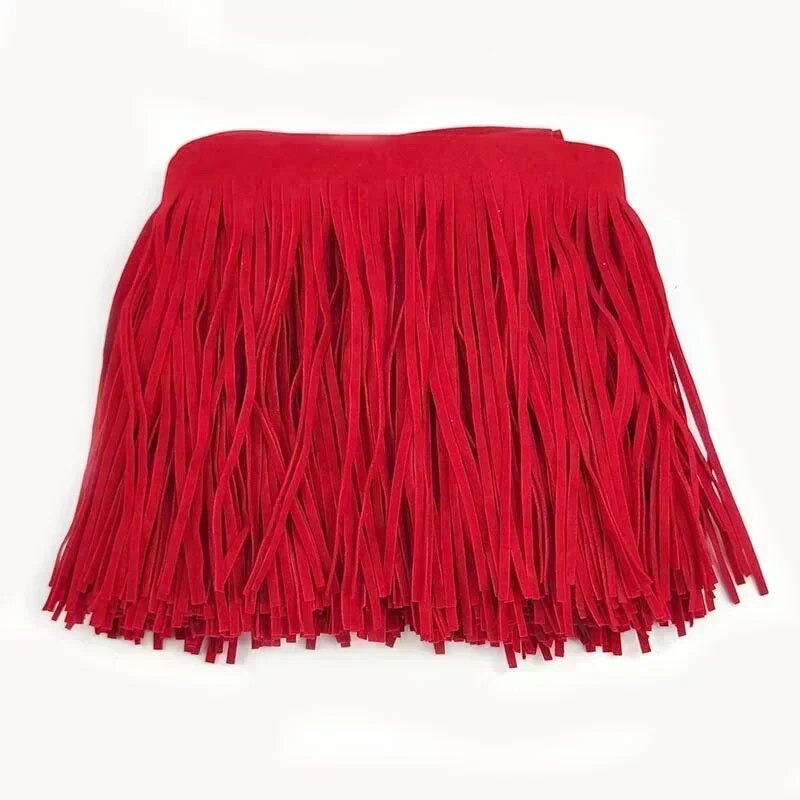 Замшевая бахрома с кисточками Deepeel 1 метр Красный, 20cm, Red97