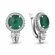 Серьги Abis, серебро, 925 проба, родирование, фианит, агат, длина 1.8 см, , зелe...