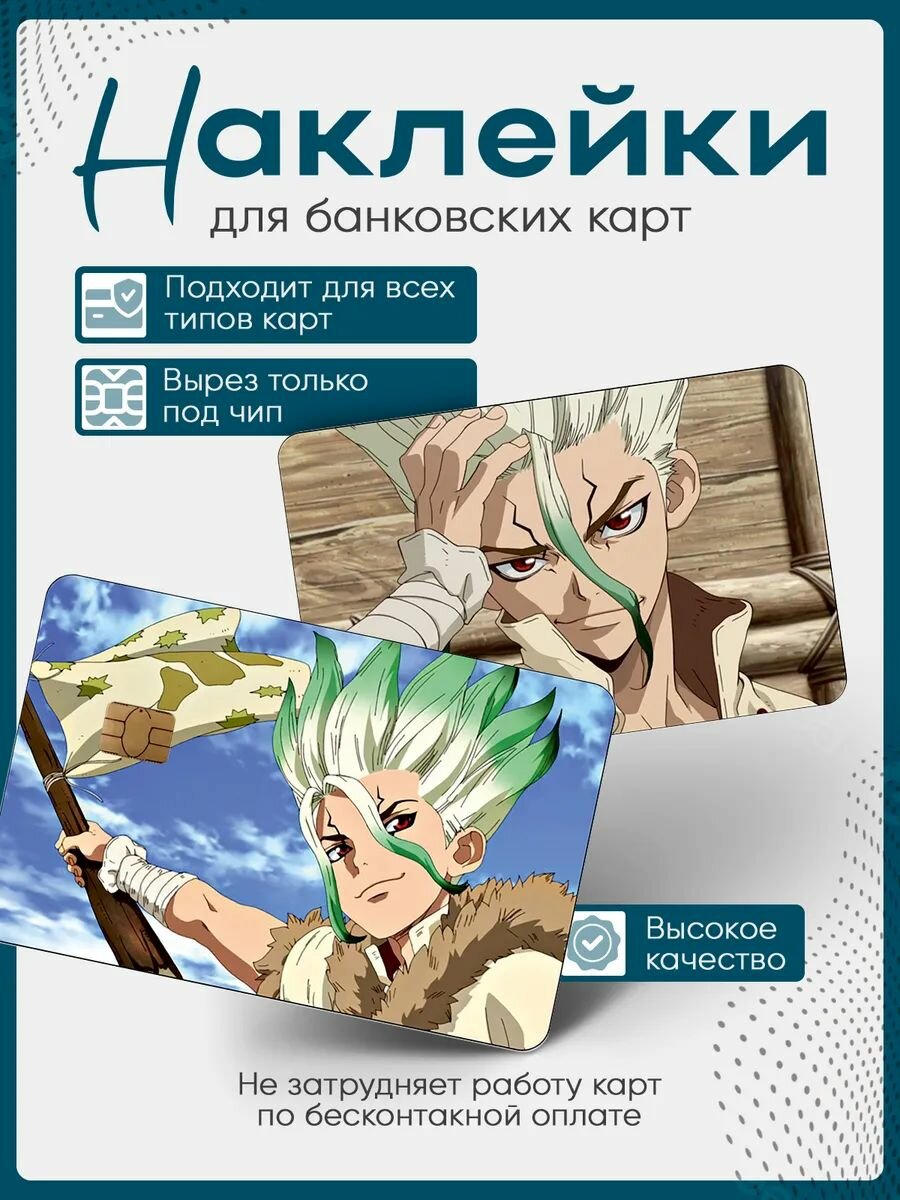 Наклейка на банковскую карту Доктор Стоун