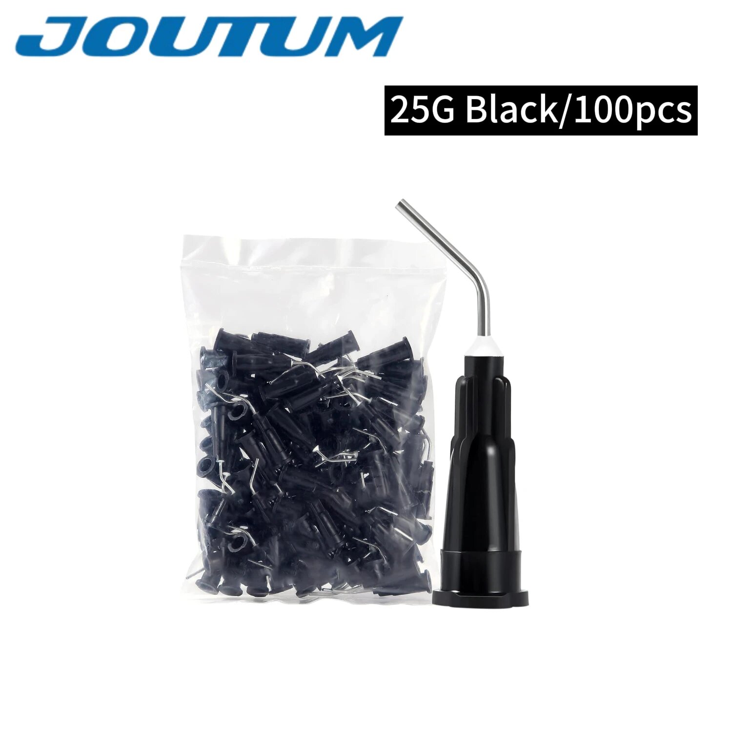 Одноразовые иглы JOUTUM 25G Black для композита, 100шт