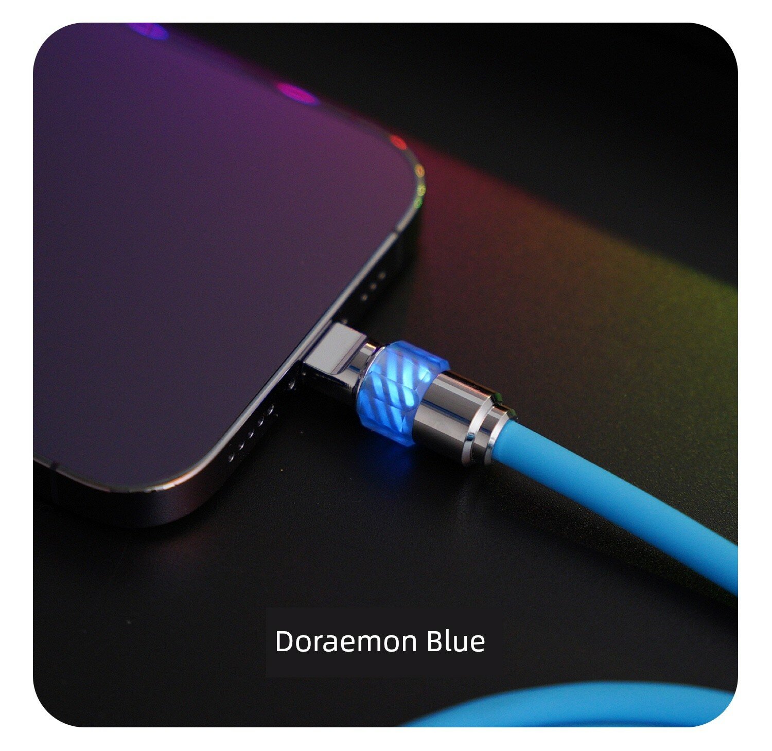 GeekCable Премиум Резиновый Спиральный Кабель USB-C для Apple CarPlay, iPhone 17/16, Зарядка 15Вт Медленная, Длина 40