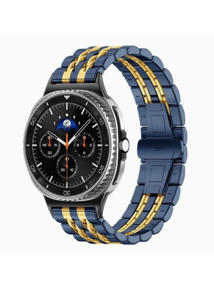 Ремешок для Samsung Galaxy Watch8 classic 46 мм, семизвенная металлическая браслет из нержавеющей стали