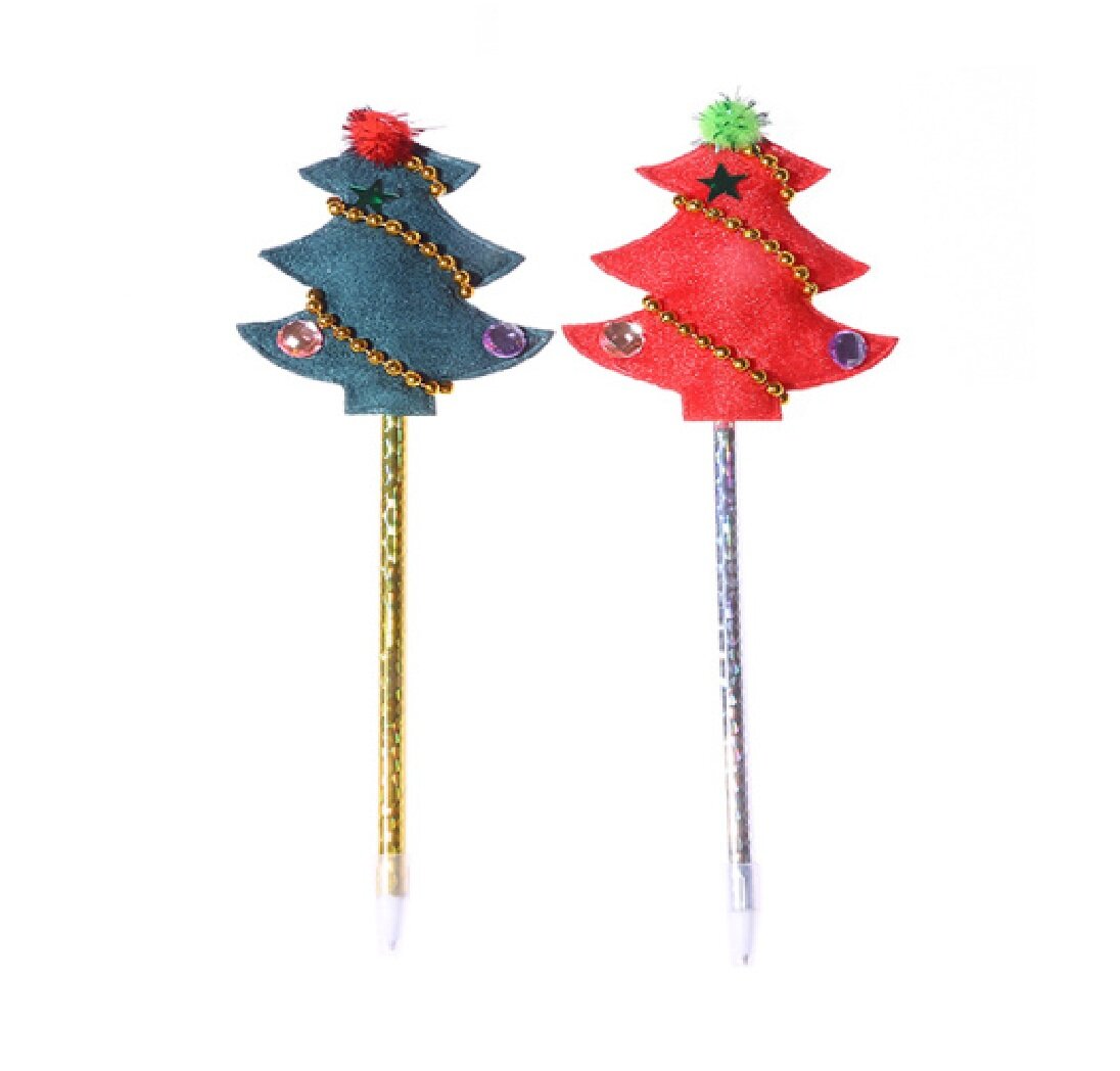 Ручка шариковая Mazari "Christmas tree", 0,7мм, синяя, пластиковый корпус, сменный стержень, цвет корпуса ассорти, 12 шт