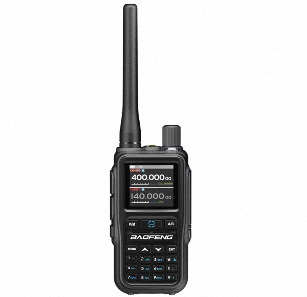 Радиостанция Baofeng UV5Rmini двухсторонняя полоса частот AM/FM зарядка через Type-C черный цвет стандартный комплект