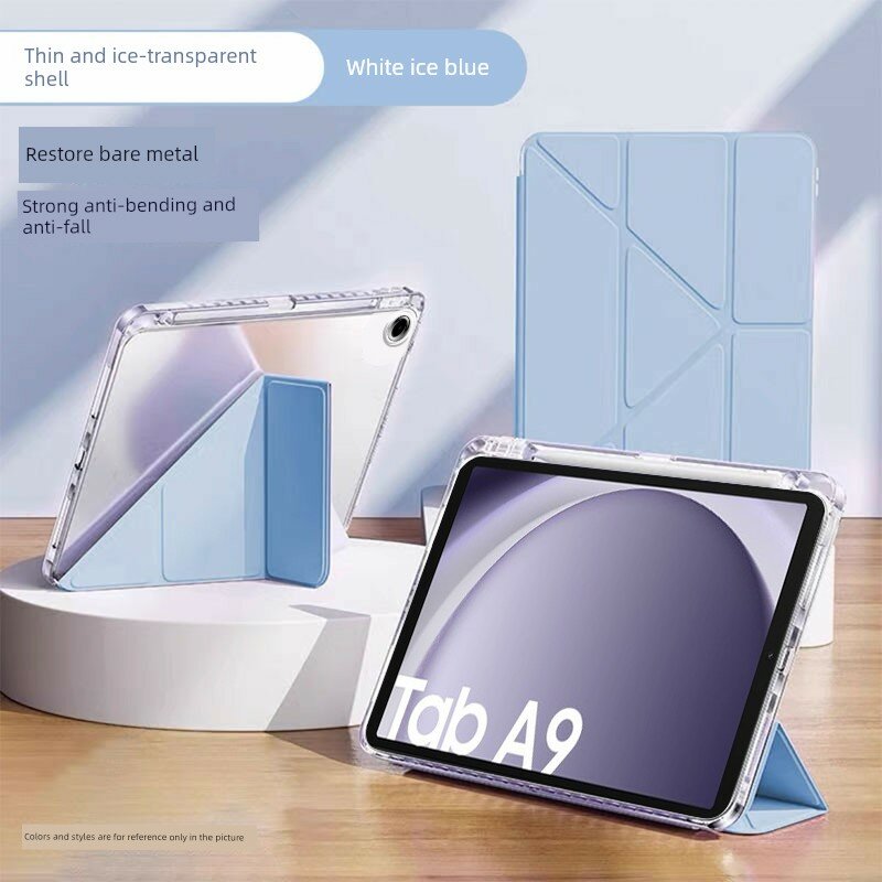 Чехол RuiBo для Samsung Tab A11, новый магнитный чехол A11+ с Y-образным сложением, прозрачный акриловый чехол для