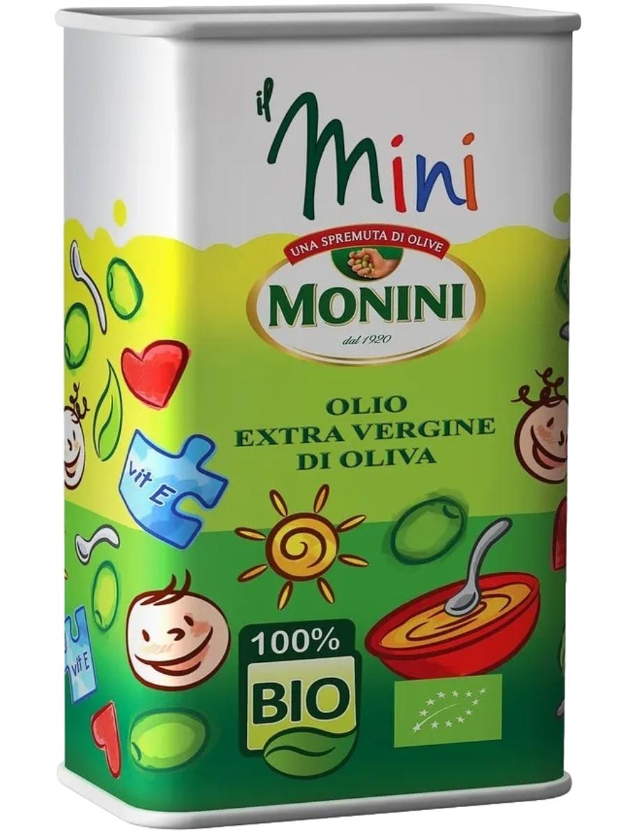 Масло оливковое Monini IL MINI BIO Extra Virgin органическое ж/б, 500мл