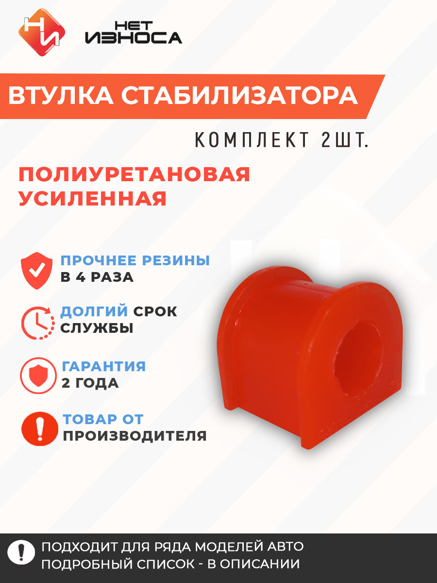 Втулка стабилизатора передней подвески NB555-2 Honda CITY, CIVIC 3D, CIVIC 4D, CIVIC SHUTTLE