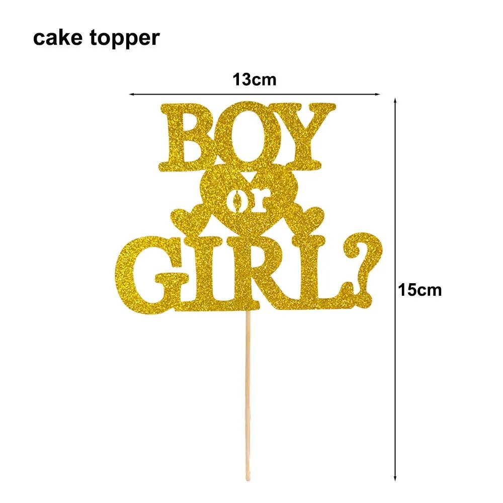 Набор для гендер-пати "мальчик или девочка" 1pc cake topper