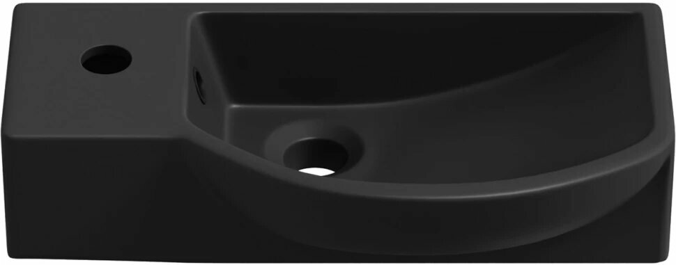 Раковина Lavinia Boho Bathroom Sink 33311032 45x24 см R, рукомойник, черный матовый