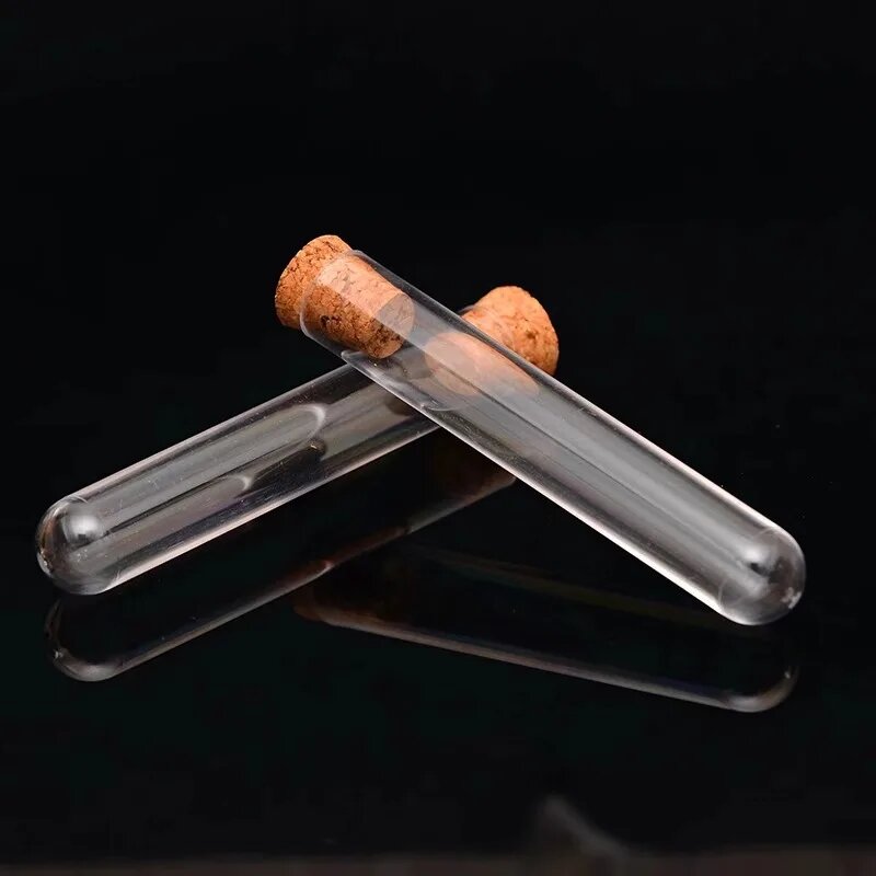 Пластиковые пробирки 20x153mm, 50шт с пробкой