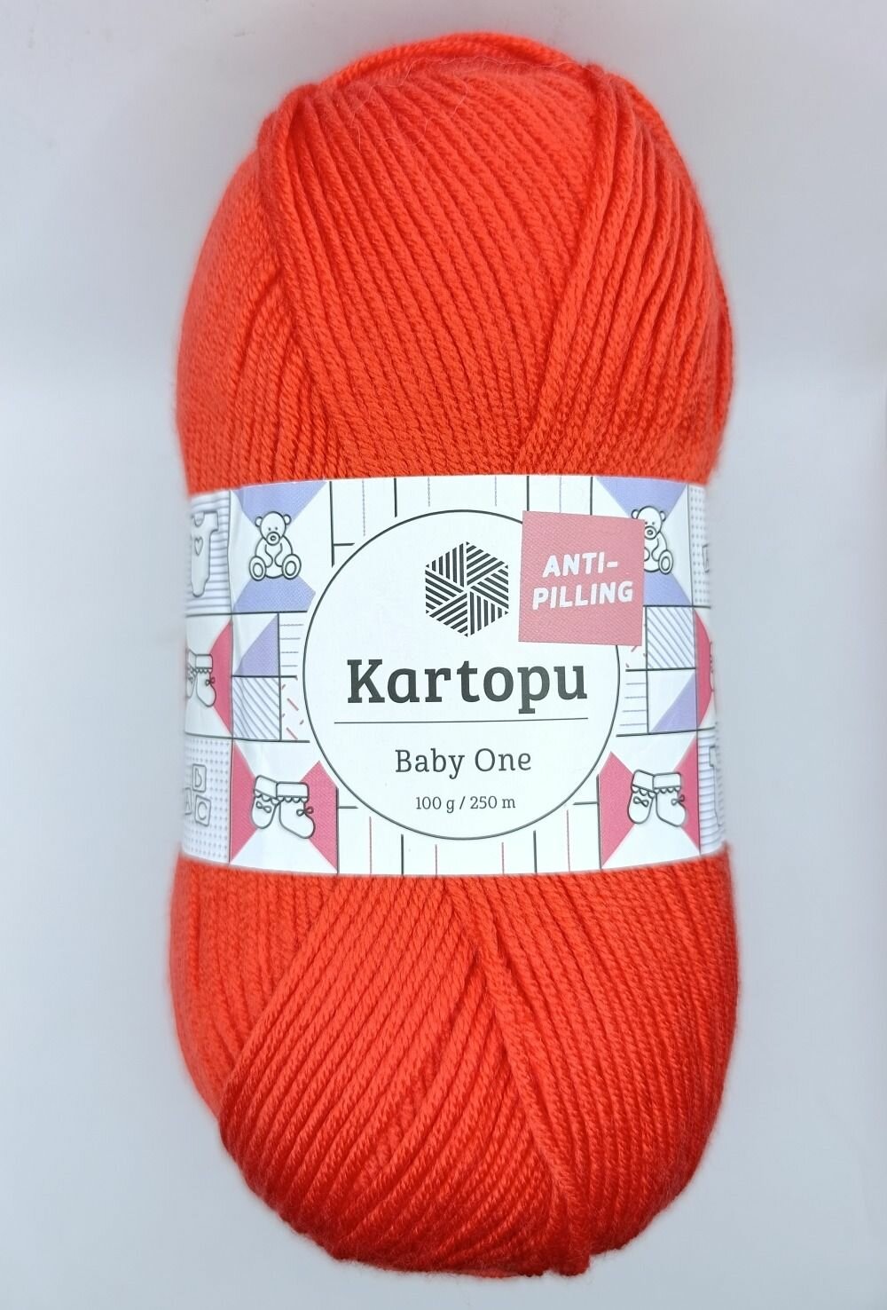 Пряжа для вязания Kartopu - Baby one 1170 алый 100 гр/250 м 100% антипилинг акрил