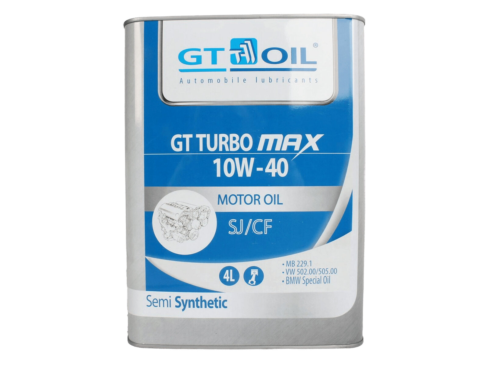 Масло моторное GT Turbo Max 10W40 полусинтетическое 4л