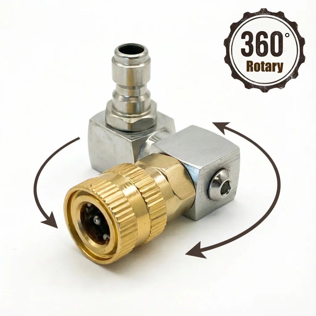 Поворотная насадка 360° для мойки высокого давления, 1/4", Coupler
