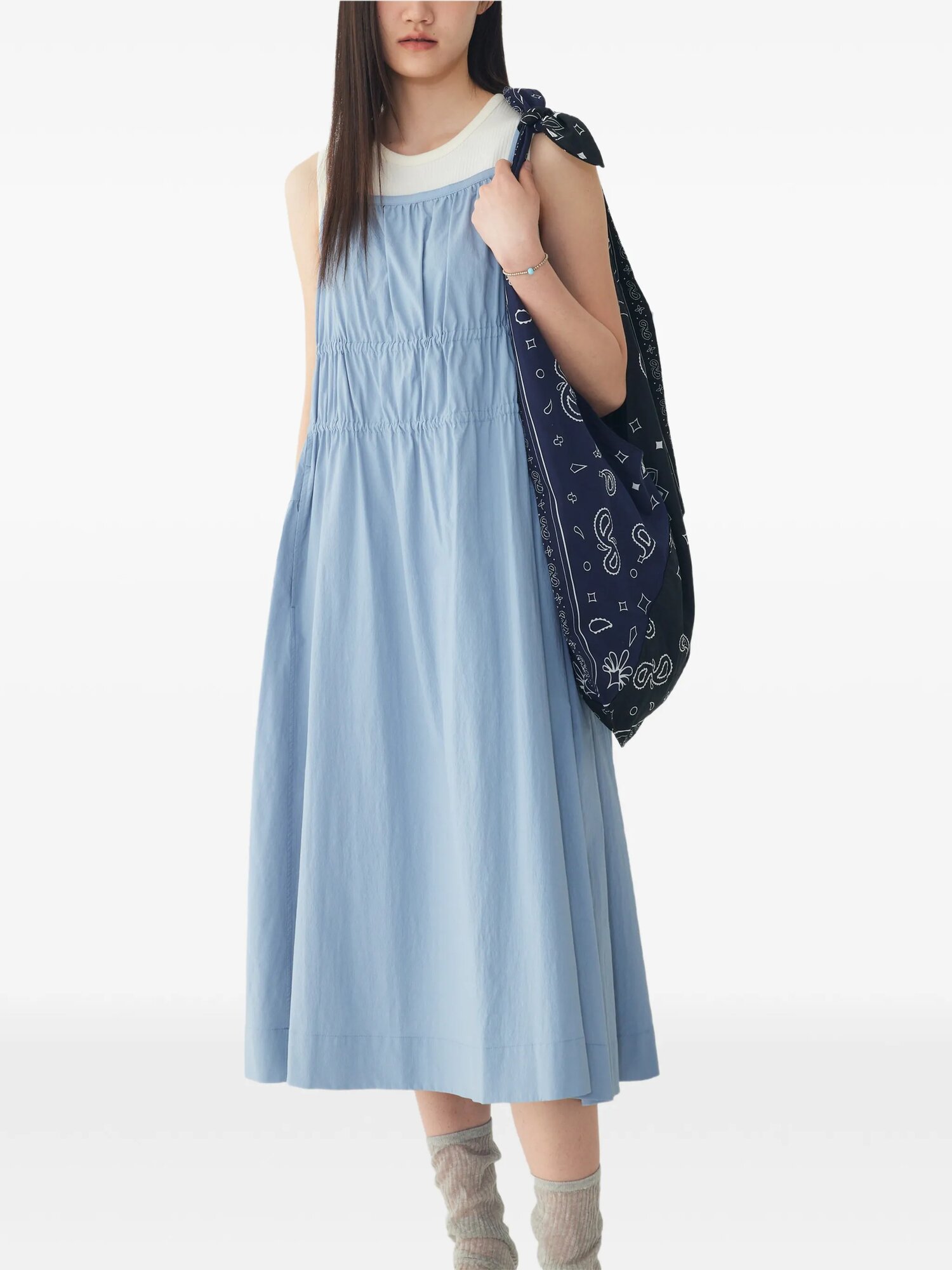 Платье STUDIO TOMBOY Back ribbon dress, размер OneSize, синий — фото 1
