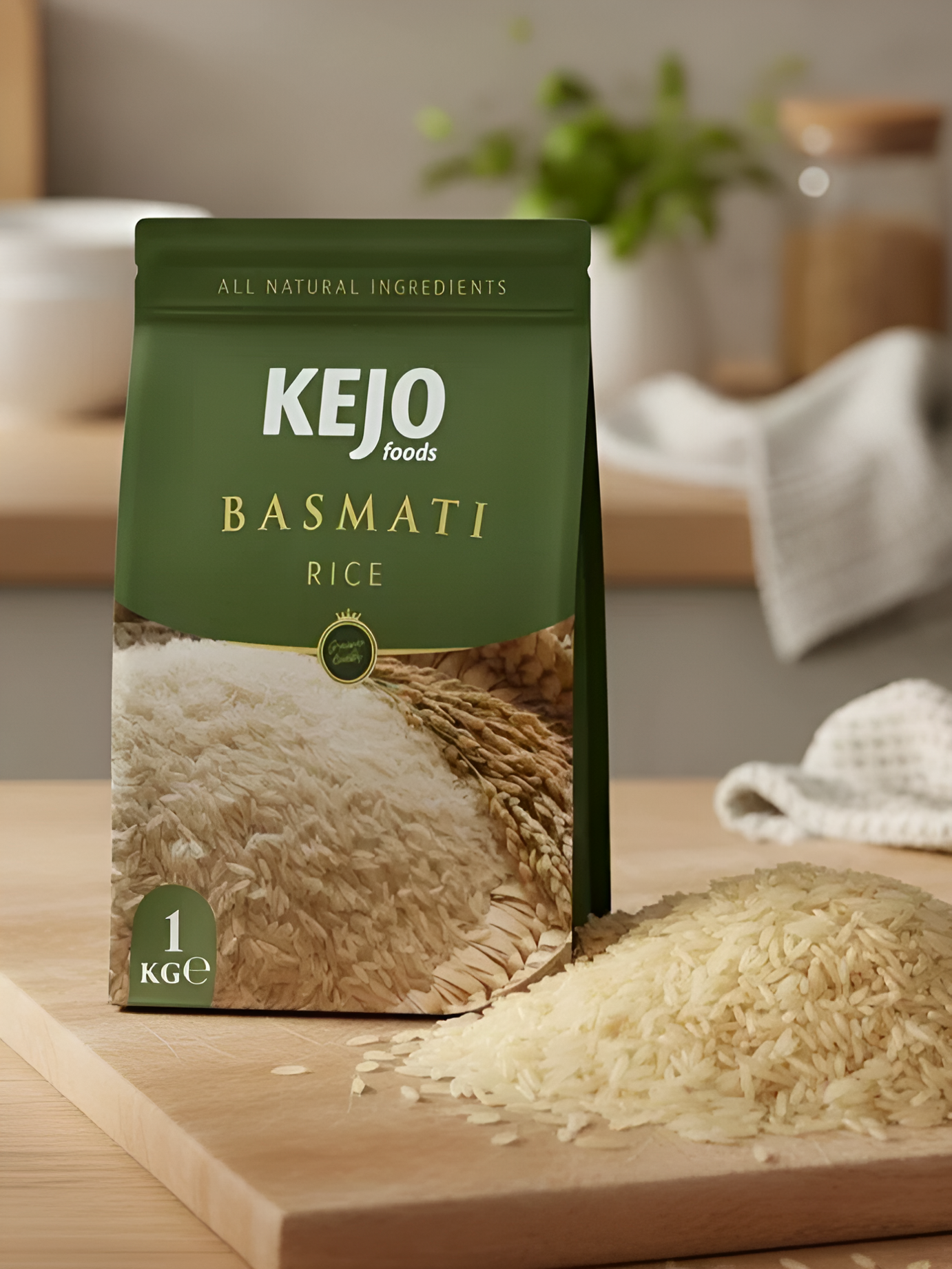 Рис Басмати Премиум Kejo длиннозерный пропаренный, Индия, 1 кг