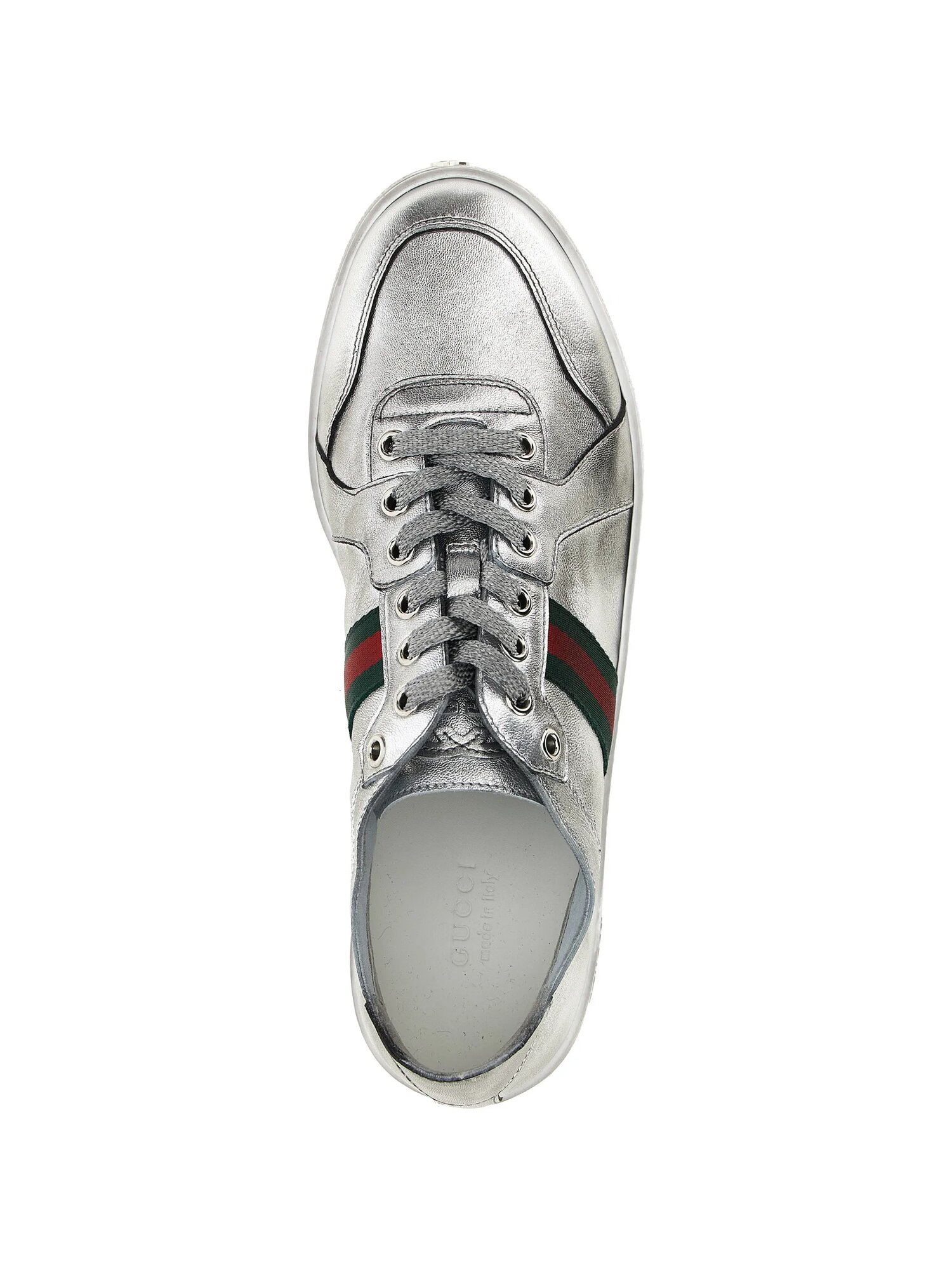 Кроссовки GUCCI Stretch low-top sneakers, размер 36, Silver — фото 1