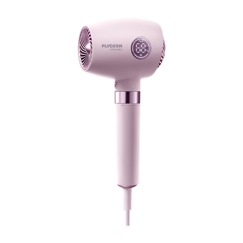 Фен унисекс FLYCO FH6369, 1600W, отрицательные ионы, холодный и горячий воздух, Pink