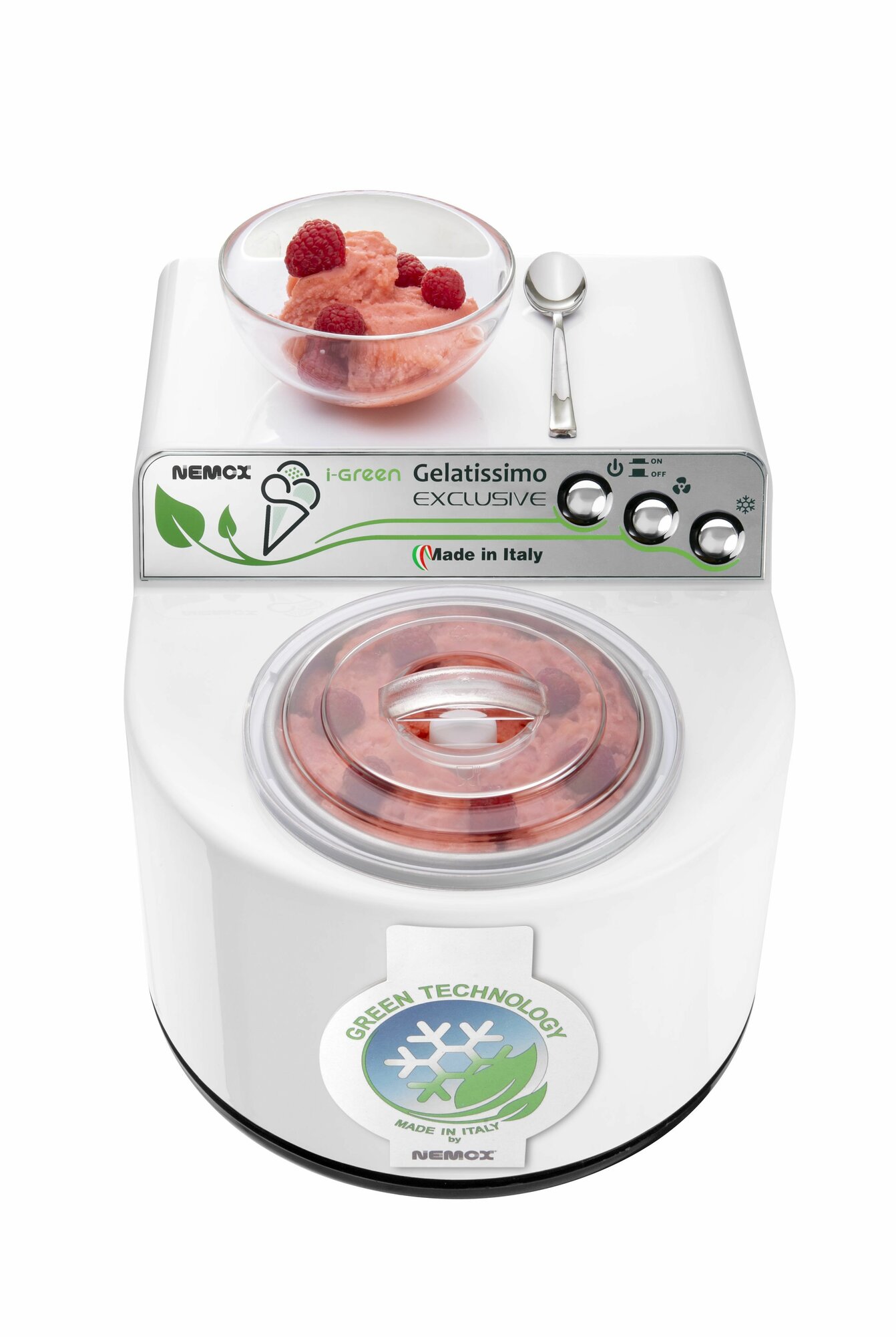 Бытовая компрессорная мороженица, серия I-green GELATISSIMO Exclusive White (Белая)