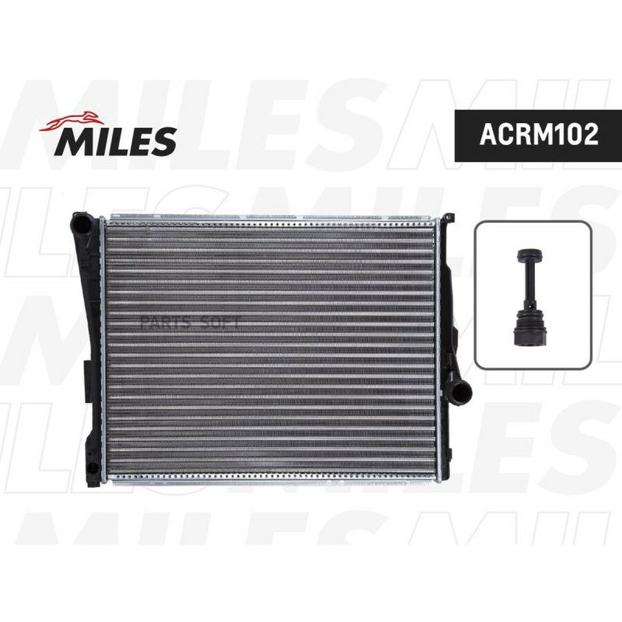 MILES ACRM102 Радиатор BMW E46 1.6-3.0/2.0D/3.0D 98- ()