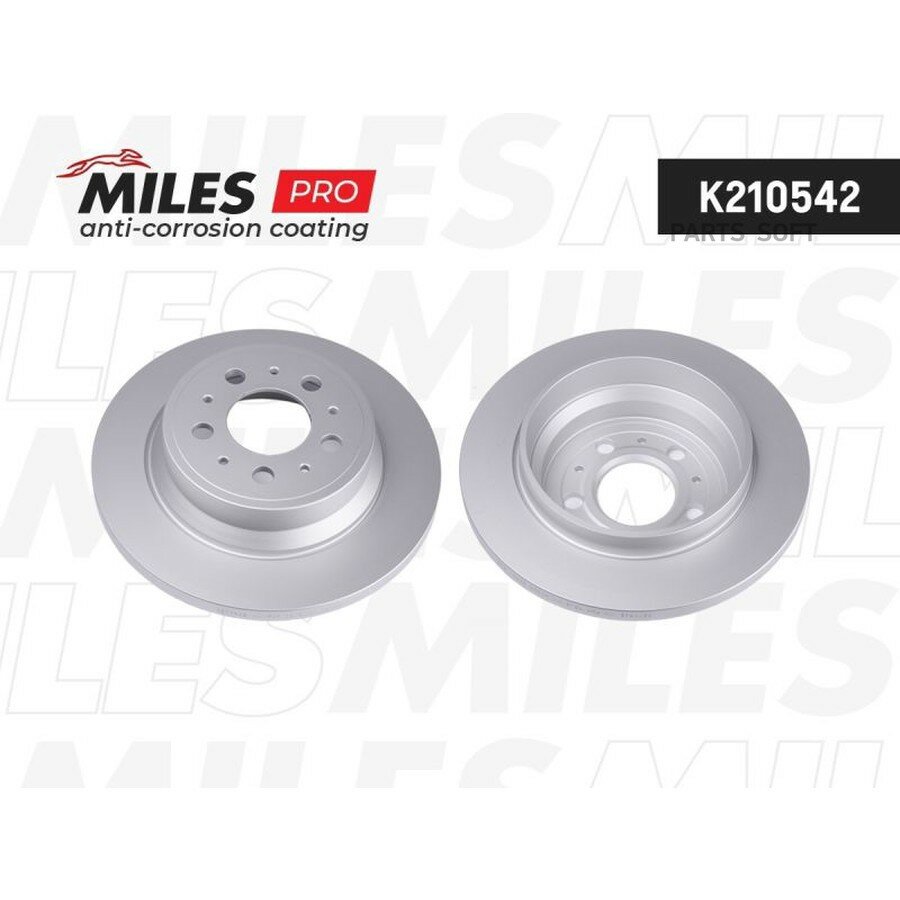 MILES K210542 Диск тормозной VOLVO S60 00-/S80 98-06/V70 97-/XC70 00- задний ()