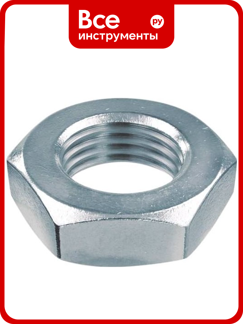 Гайка Море-Метизов DIN439 низкая шестигранная А2 B M10, 100 шт GAYKA439A2BM10100М