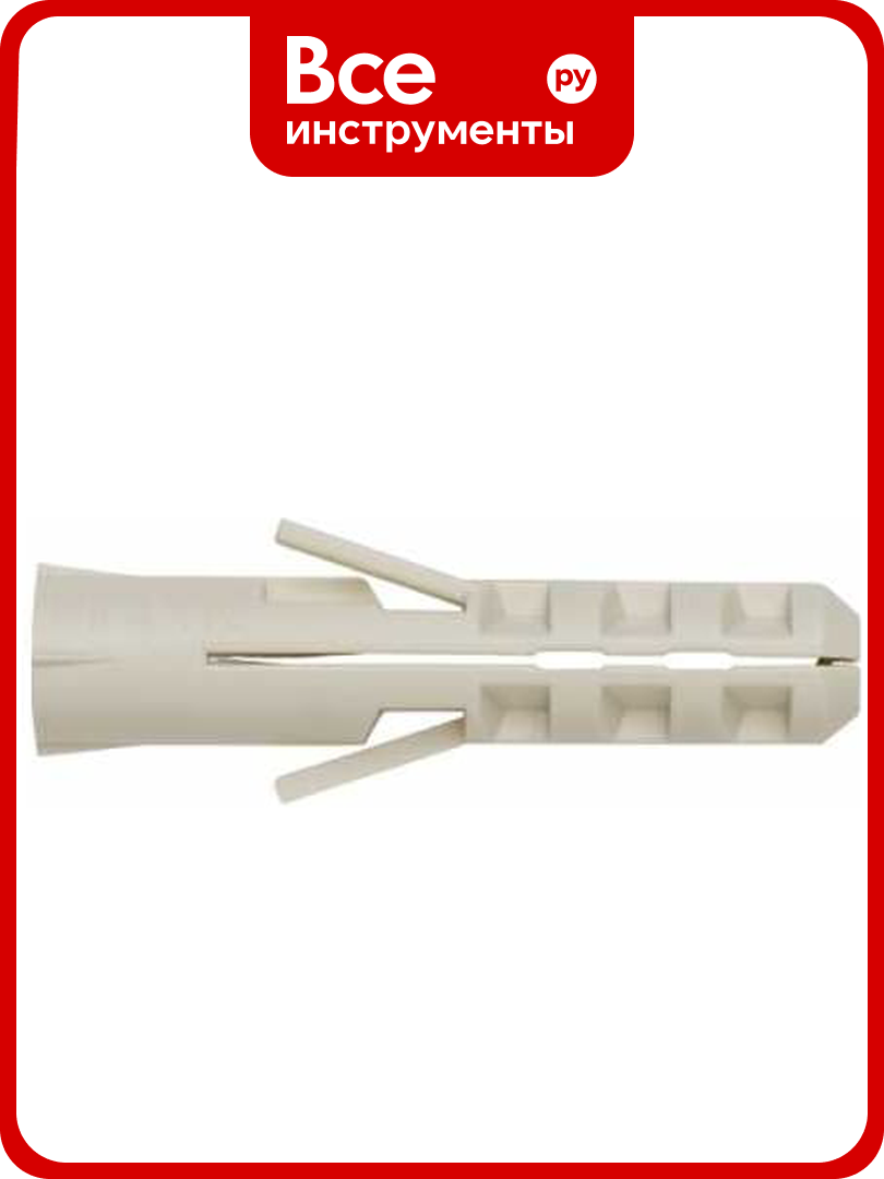 Дюбель SORMAT NAT, 8x40, шуруп 5,0x50, 25 шт 9620220851 из нейлона распорный тип для бетонных и кирпичных оснований