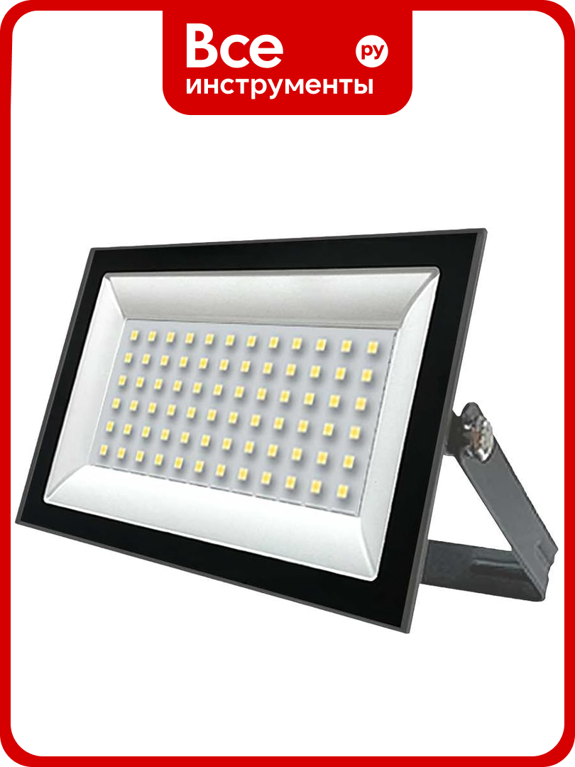 Прожектор FL-LED Light-PAD 70W Grey 4200К 7000Лм AC220-240В 616135, алюминиевый корпус, защита