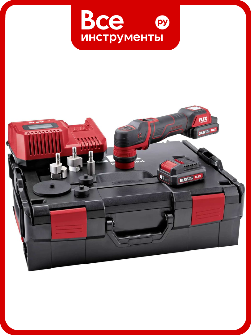 Умная аккумуляторная полировальная машина FLEX PXE 80 10.8-EC/2.5 Set 418102 для точной настройки