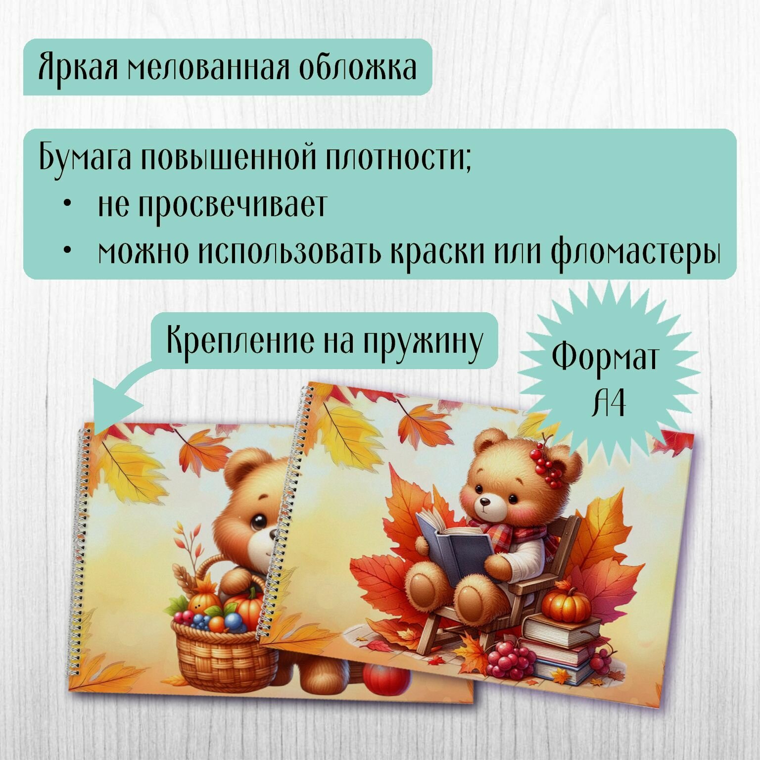 Альбомы для рисования Милые мишки — фото 1
